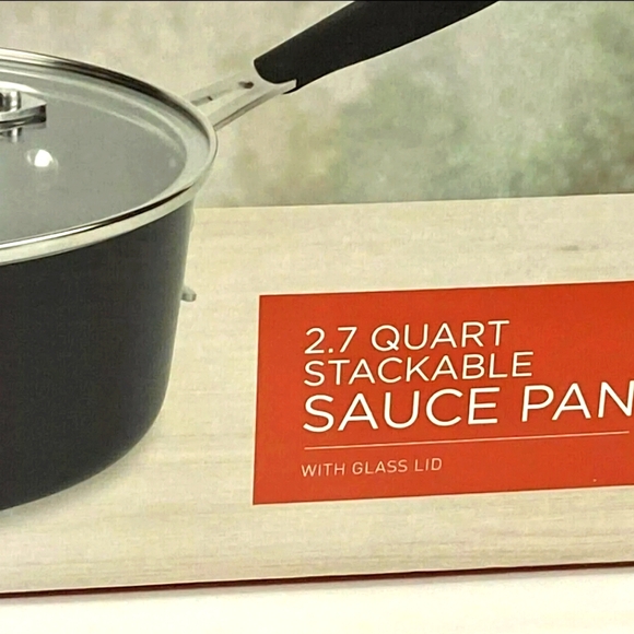 Parini | Kitchen | Parini 27 Quart Stackable Sauce Pan W Glass Lid ...